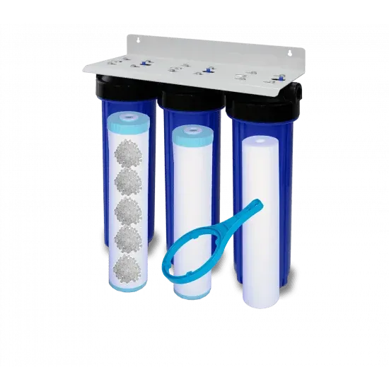 3 Stage 20 Inch Big Blue Descaler With Steel Bracket | Water Treatment ...