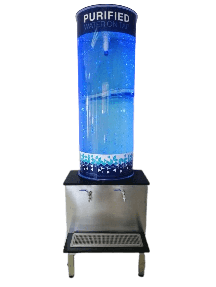 Complete 2 Tap Glass Tank Dispenser | Water Treatment | Storage